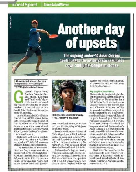 Atharva Patel secures 6th position in Asian Series Tournament - Suresh ...